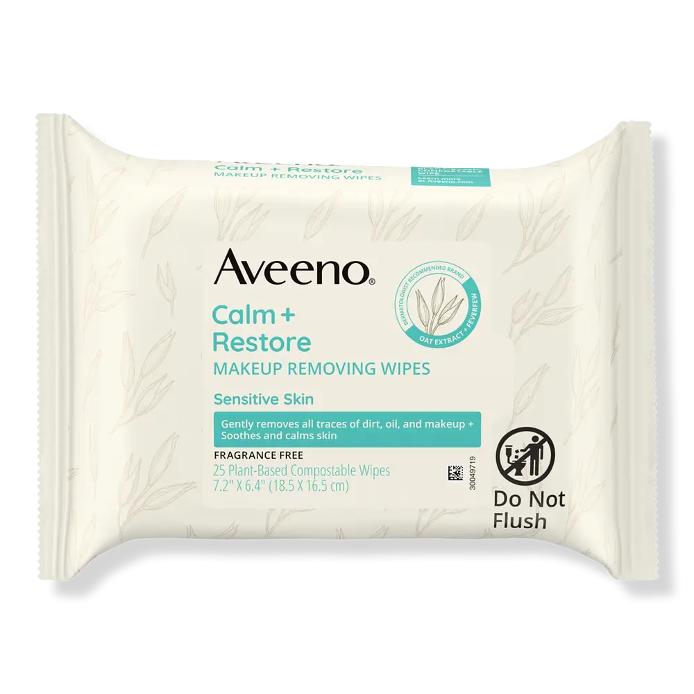 Aveeno Calm + Restore Makeup Remover Wipes (Ingredients Explained)