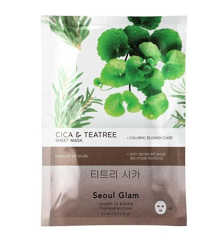 Seoul Glam Cica & Tea Tree Sheet Mask (Ingredients Explained)