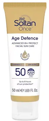 Boots Soltan Once Age Defence Advanced 8Hr Protect Facial Sun Care