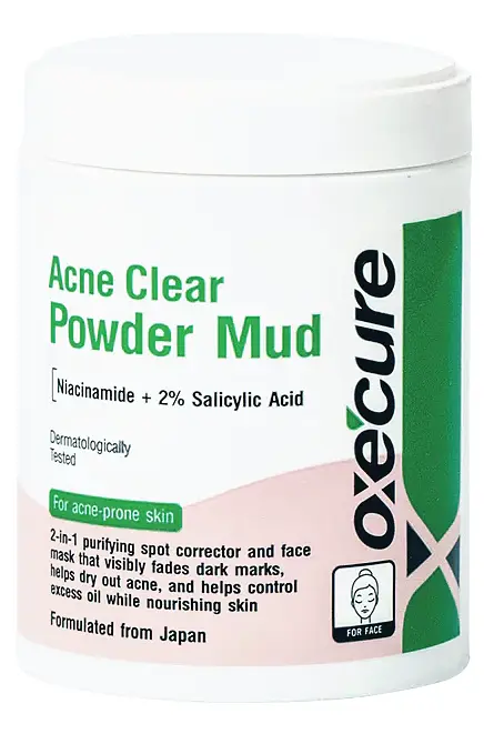 Oxecure Acne Clear Powder Mud (Ingredients Explained)