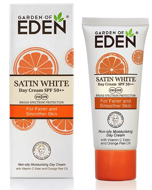 Garden of Eden Satin White Day Cream SPF 50++ (Ingredients Explained)