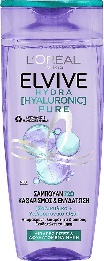 L'Oreal Elvive Hydra Hyaluronic Pure Shampoo (Ingredients Explained)