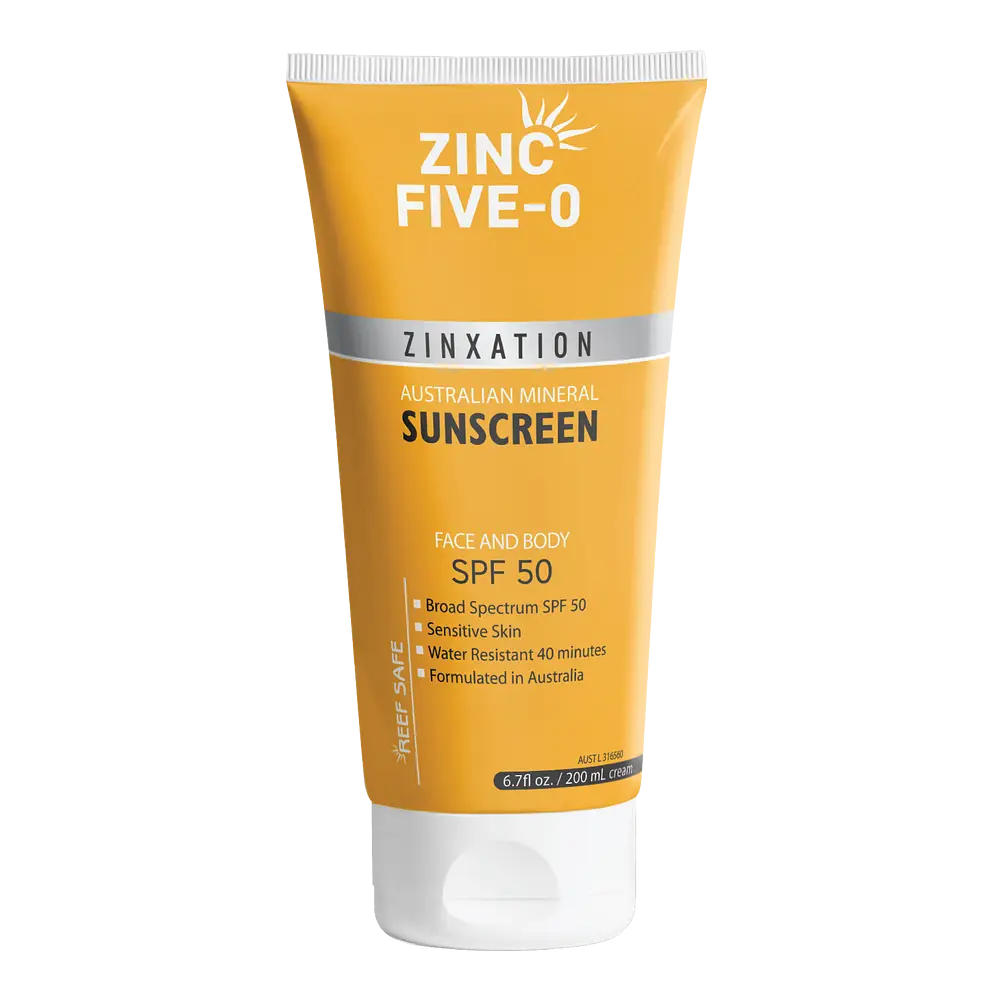 Zinc Five-0 Mineral Face And Body Sunscreen SPF 50 (Ingredients