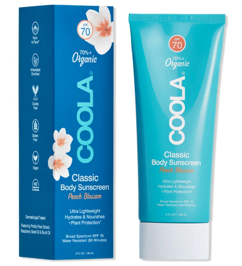 COOLA Peach Blossom Classic Body Sunscreen SPF 70 (Ingredients