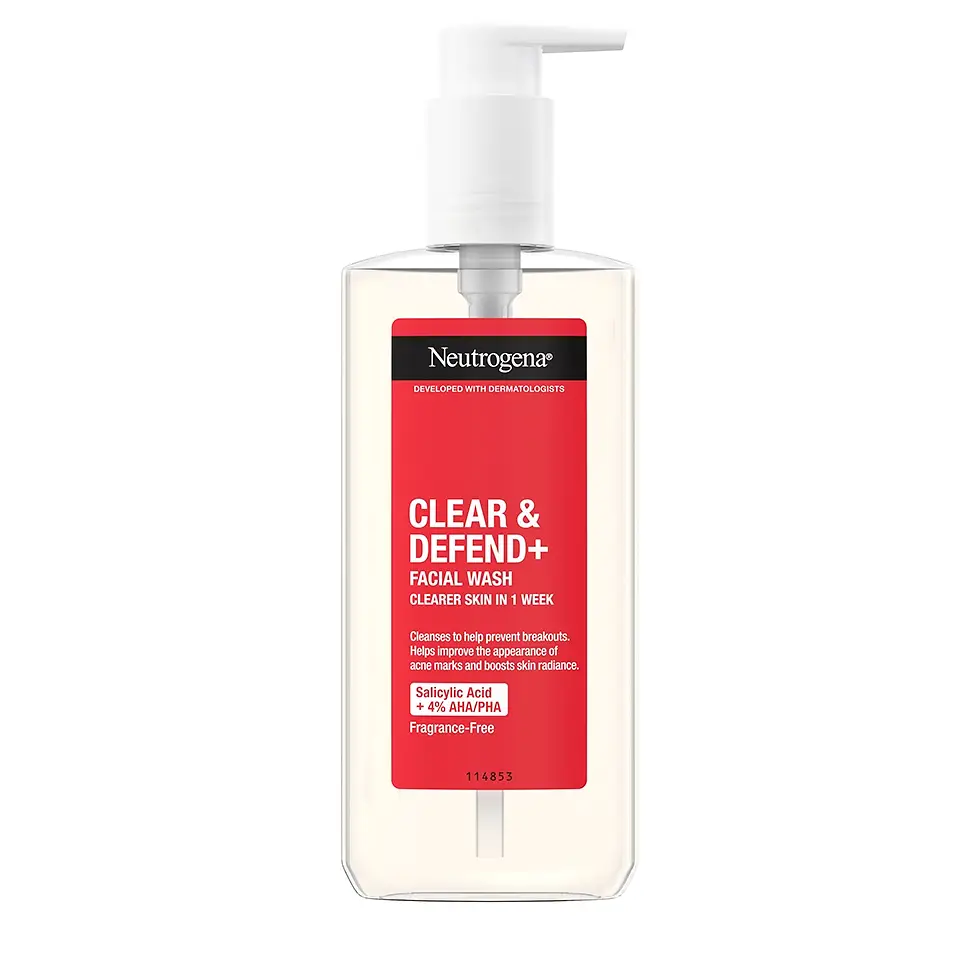 Neutrogena Clear & Defend + Facial Wash (Ingredients Explained)