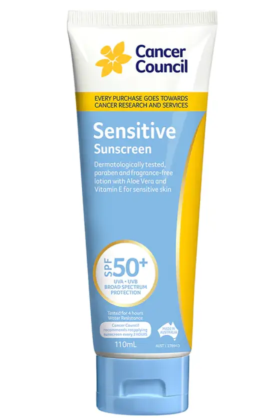 Cancer Council Sensitive Sunscreen SPF50+ (Ingredients Explained)