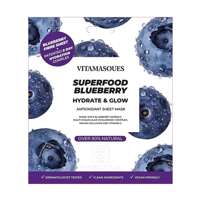 Vitamasques Superfood Blueberry Sheet Mask (Ingredients Explained)