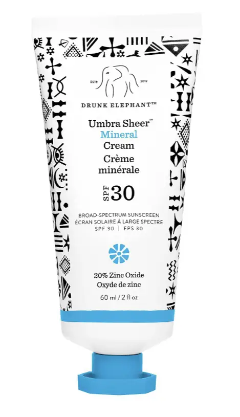 Drunk Elephant Umbra Sheer Mineral Cream SPF 30/PA+++ (Ingredients