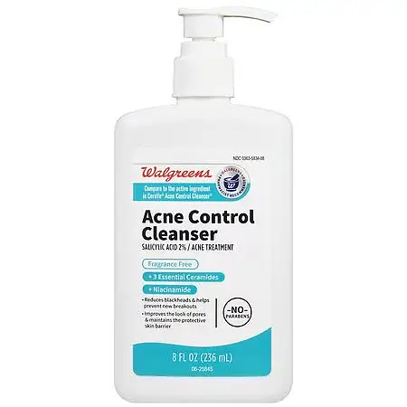 Walgreens Acne Control Cleanser (Ingredients Explained)
