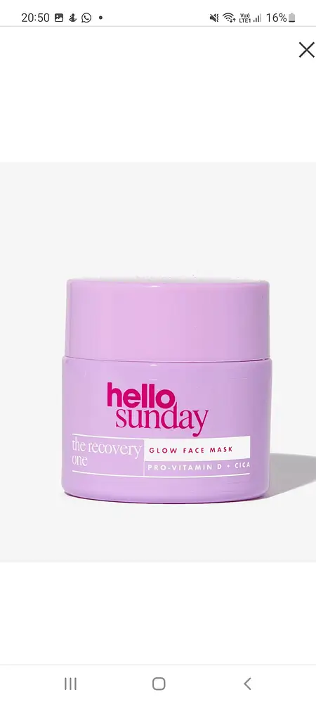 Hello Sunday The Recovery One Glow Face Mask (Ingredients Explained)