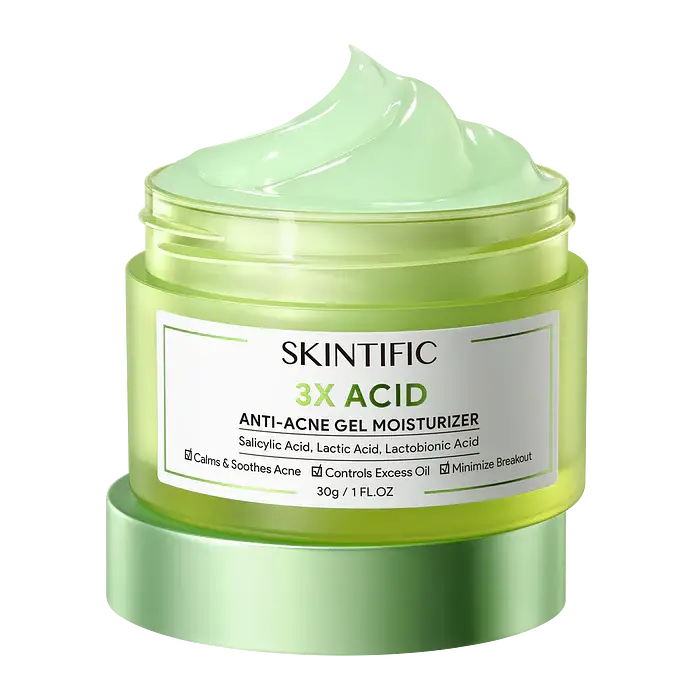 Skintific 3x Acid Anti-Acne Gel Moisturizer (Ingredients Explained)