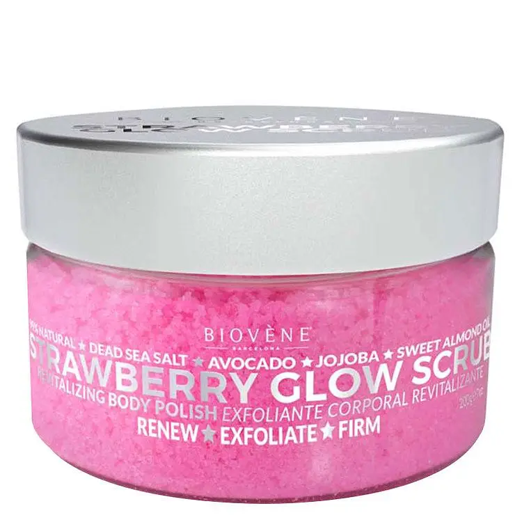 Biovène Barcelona Strawberry Glow Scrub Revitalizing Body Polish