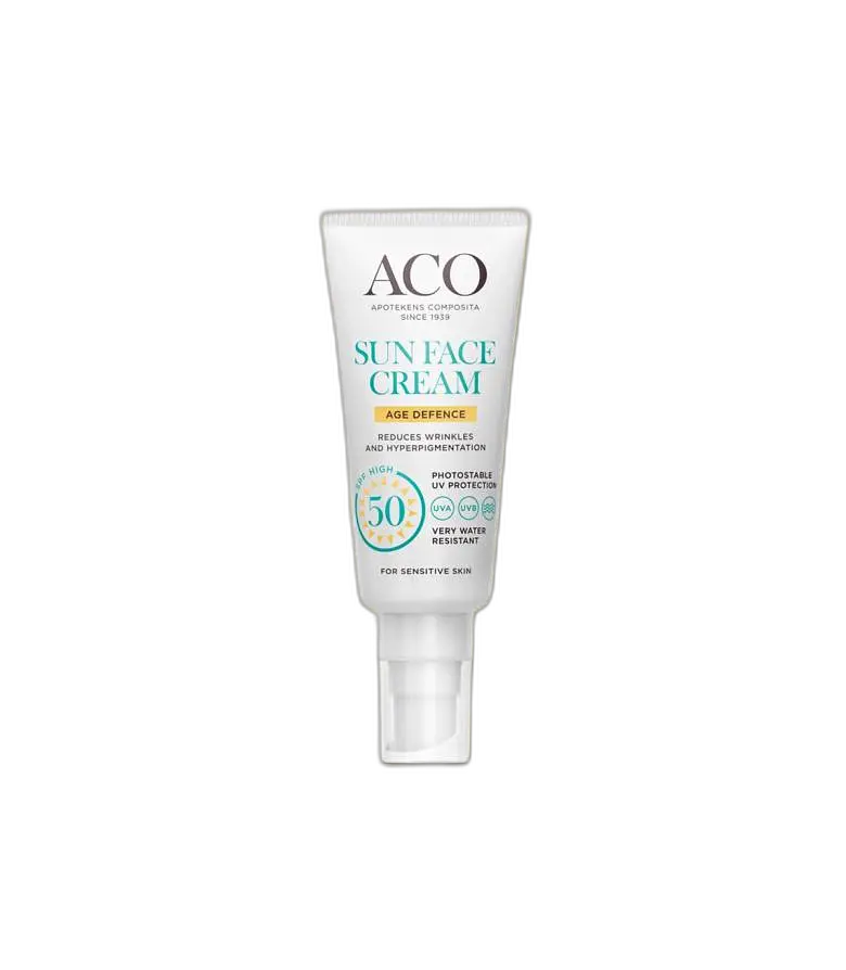 ACO Sun Face Cream Age Defense SPF 50 (Ingredients Explained)