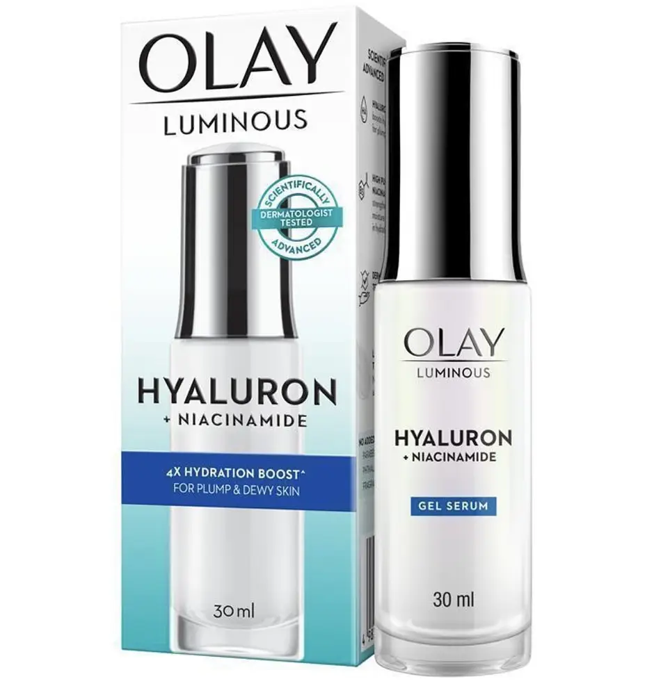 Olay Luminous Hyaluron + Niacinamide Gel Serum (Ingredients Explained)