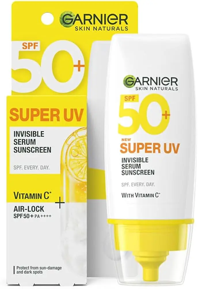Garnier Super UV Invisible Serum Sunscreen SPF 50+ (Ingredients